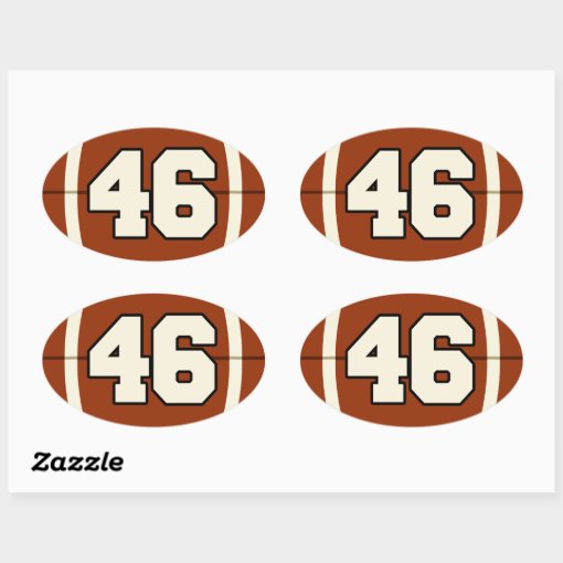 Number 46 Football Sticker | Zazzle