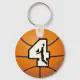 Number 4 Basketball and Player Keychain | Zazzle