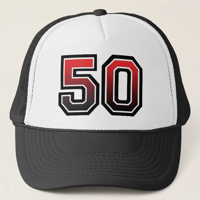 Number 50 Classic Trucker Hat | Zazzle