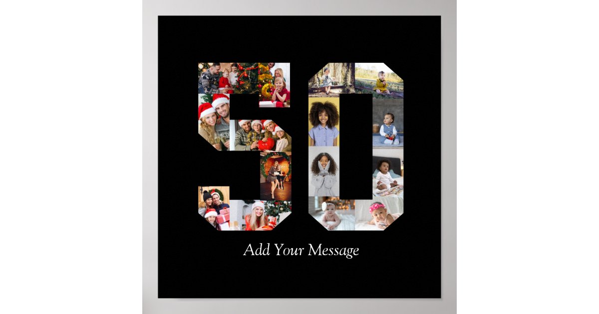 Number 50 Photo Collage Poster | Zazzle