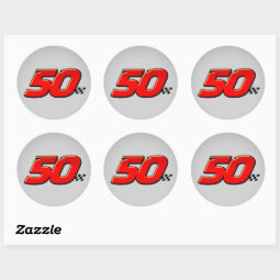 Number 50 - Sticker | Zazzle