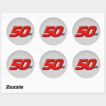 Number 50 - Sticker | Zazzle