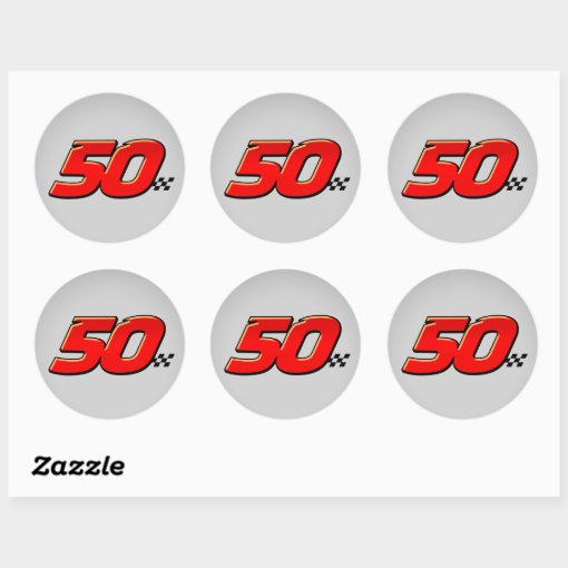 Number 50 - Sticker | Zazzle