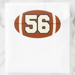 Number 56 Football Sticker | Zazzle
