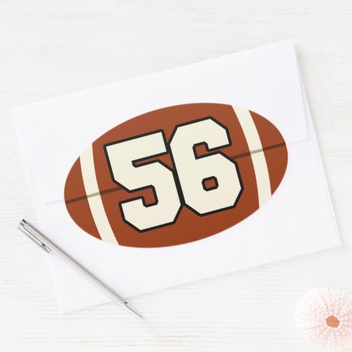 Number 56 Football Sticker | Zazzle