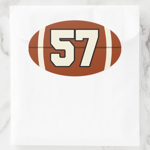 Number 57 Football Sticker | Zazzle
