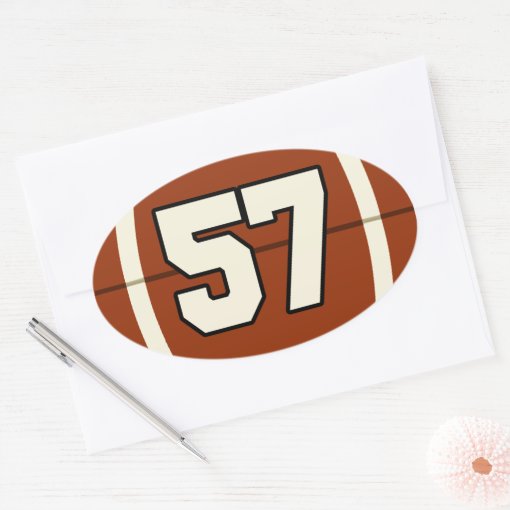 Number 57 Football Sticker | Zazzle