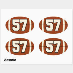 Number 57 Football Sticker | Zazzle