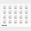 Number 5 Five Cute Rainbow Birthday Numbers Square Sticker | Zazzle