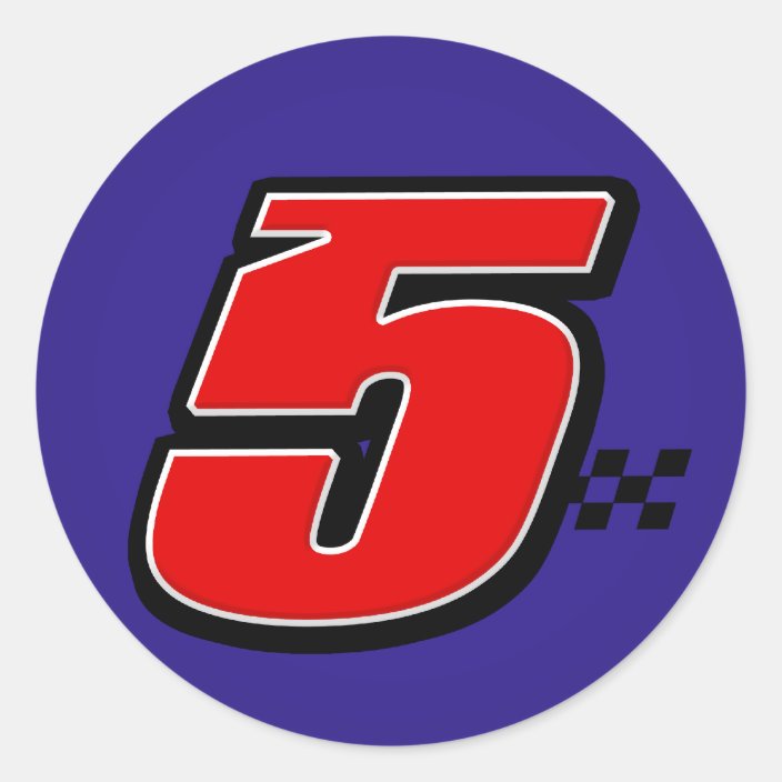 Number 5 - Sticker | Zazzle