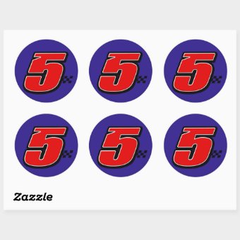 Number 5 - Sticker | Zazzle