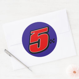 Number 5 - Sticker | Zazzle