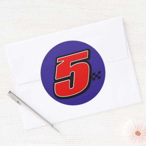Number 5 - Sticker | Zazzle