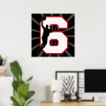 NUMBER 6 BASKETBALL PLAYER POSTER | Zazzle