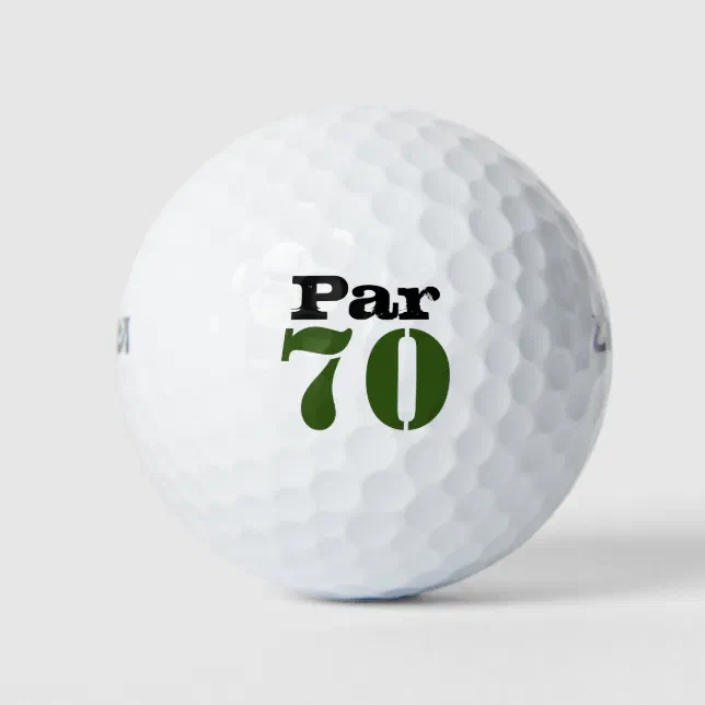 Number 70 par golf course for 70th birthday golfer golf balls | Zazzle