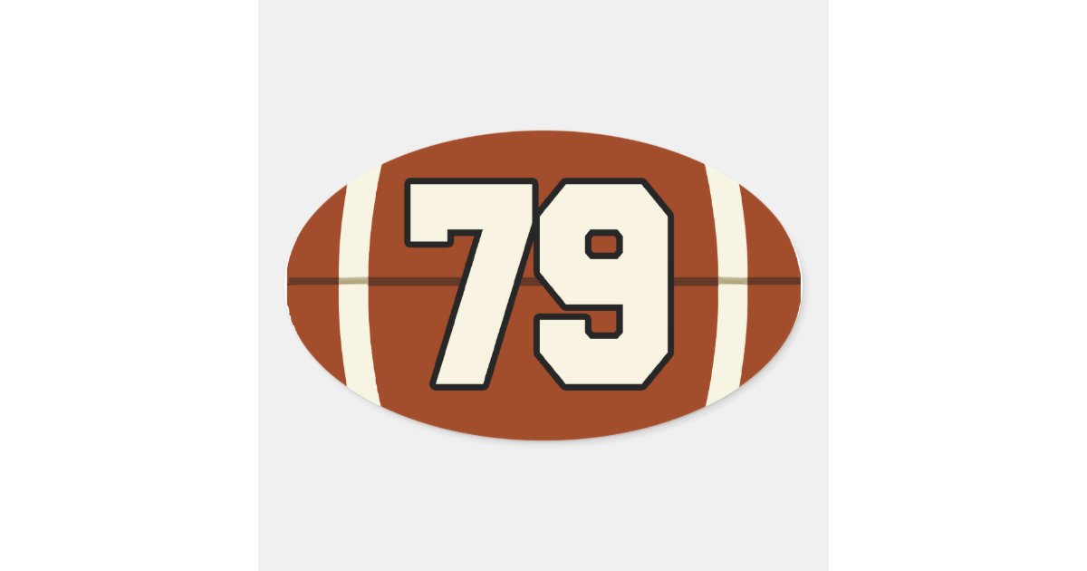 Number 79 Football Sticker | Zazzle