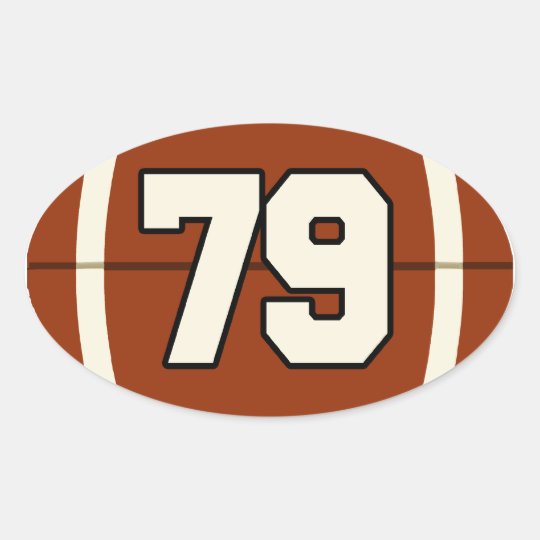 Number 79 Football Sticker | Zazzle.com
