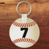Number 7 Baseball Keychain | Zazzle