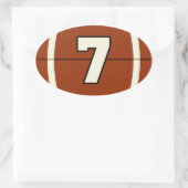 Number 7 Football Sticker | Zazzle