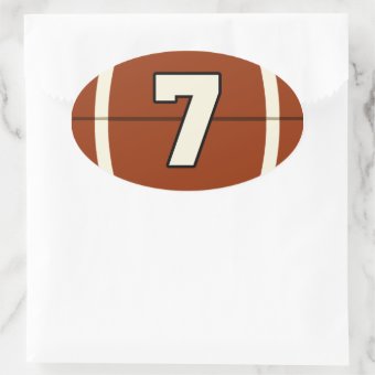 Number 7 Football Sticker | Zazzle