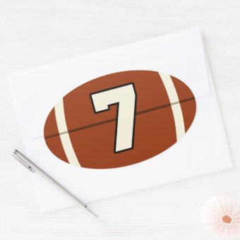 Number 7 Football Sticker | Zazzle