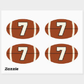 Number 7 Football Sticker | Zazzle