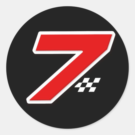 Number 7 - Sticker | Zazzle