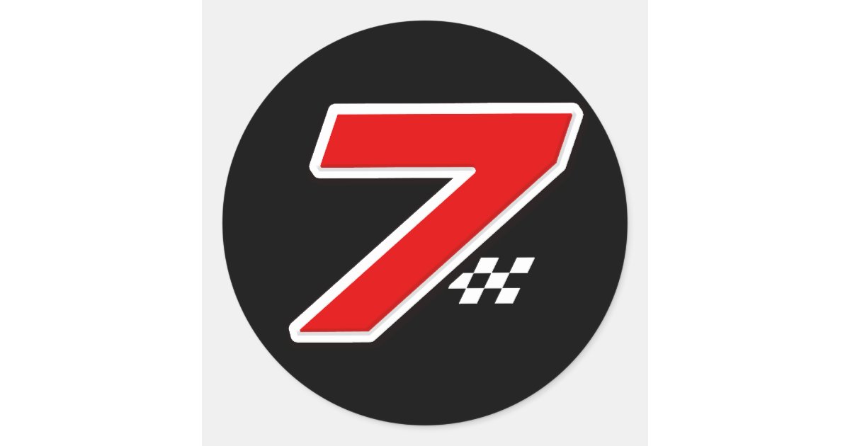 Number 7 - Sticker | Zazzle