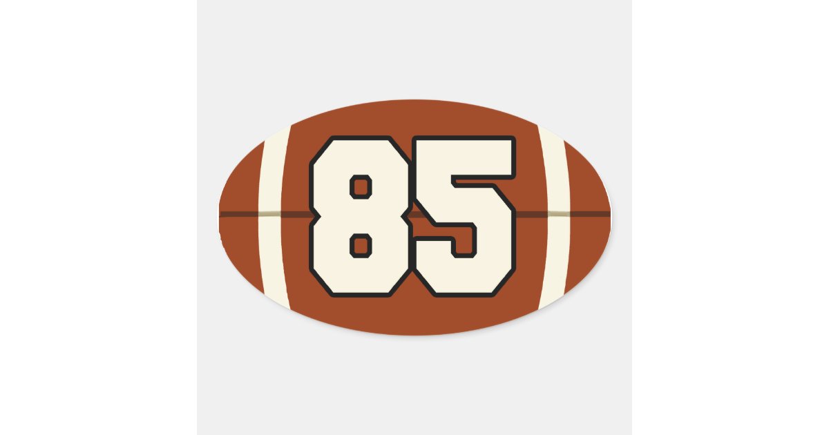 Number 85 Football Sticker | Zazzle