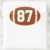 Number 87 Football Sticker | Zazzle