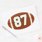 Number 87 Football Sticker | Zazzle