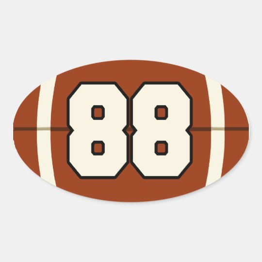 Number 88 Football Sticker | Zazzle.com