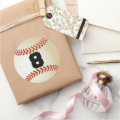 Number 8 Baseball Classic Round Sticker | Zazzle