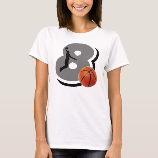 Number 8 Basketball Player T-Shirt | Zazzle