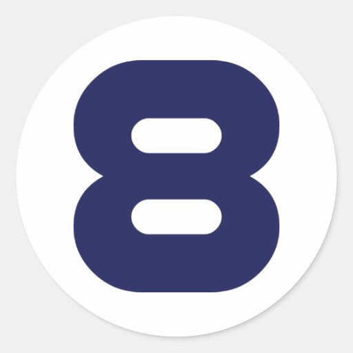Number 8 sticker | Zazzle