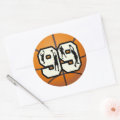 Number 99 Basketball Classic Round Sticker | Zazzle