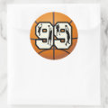 Number 99 Basketball Classic Round Sticker | Zazzle