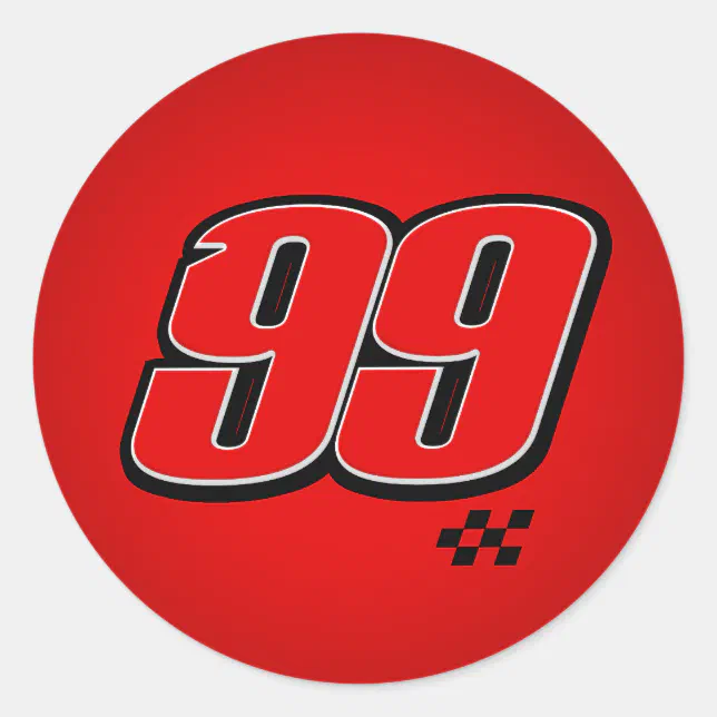 Number 99 - Sticker | Zazzle