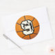 Number 9 Basketball and Player Classic Round Sticker | Zazzle
