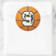 Number 9 Basketball and Player Classic Round Sticker | Zazzle