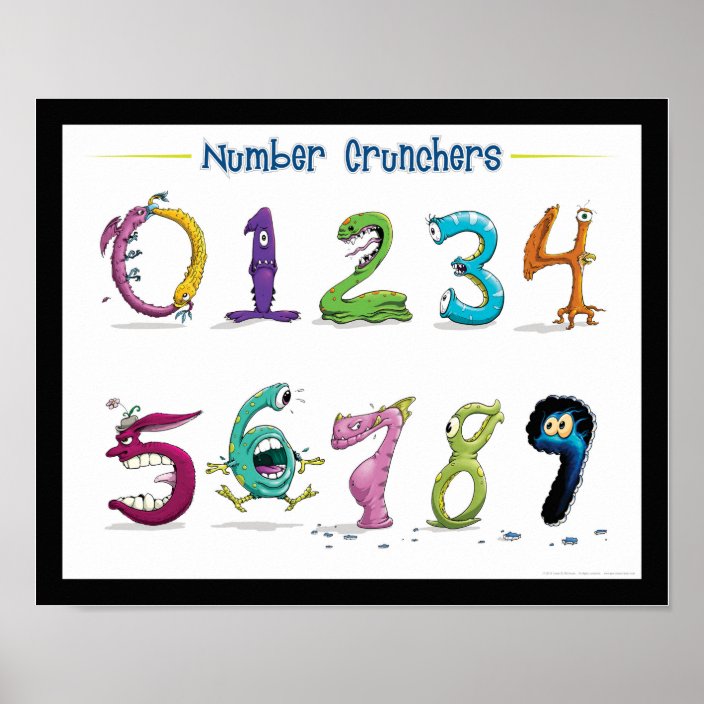 Number Crunchers! Fun with Math! Poster | Zazzle.com