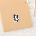 Number eight 8 sports college font sticker | Zazzle