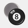 Number eight magic pool ball fridge magnet | Zazzle