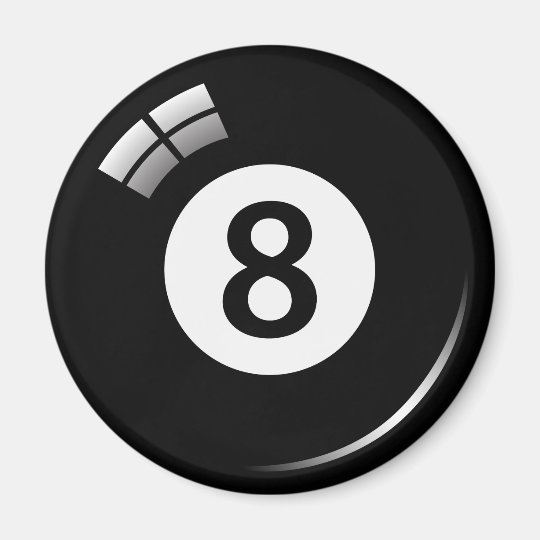 Number eight magic pool ball fridge magnet | Zazzle.com