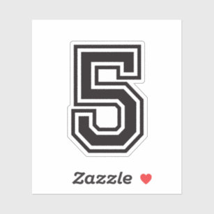 Jersey Number Stickers | Zazzle