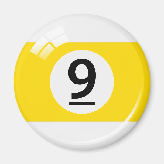 Number nine billiard ball fridge magnet | Zazzle.com