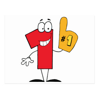 Cartoon Numbers Postcards | Zazzle