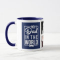 Number One Dad Navy Blue Custom Photo Collage Mug | Zazzle