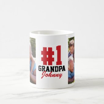 Number One Grandpa 2 Photo Father's Day Coffee Mug | Zazzle