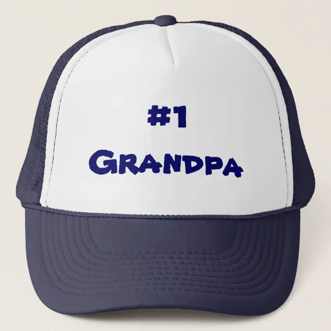 Number One Grandpa Trucker Hat | Zazzle